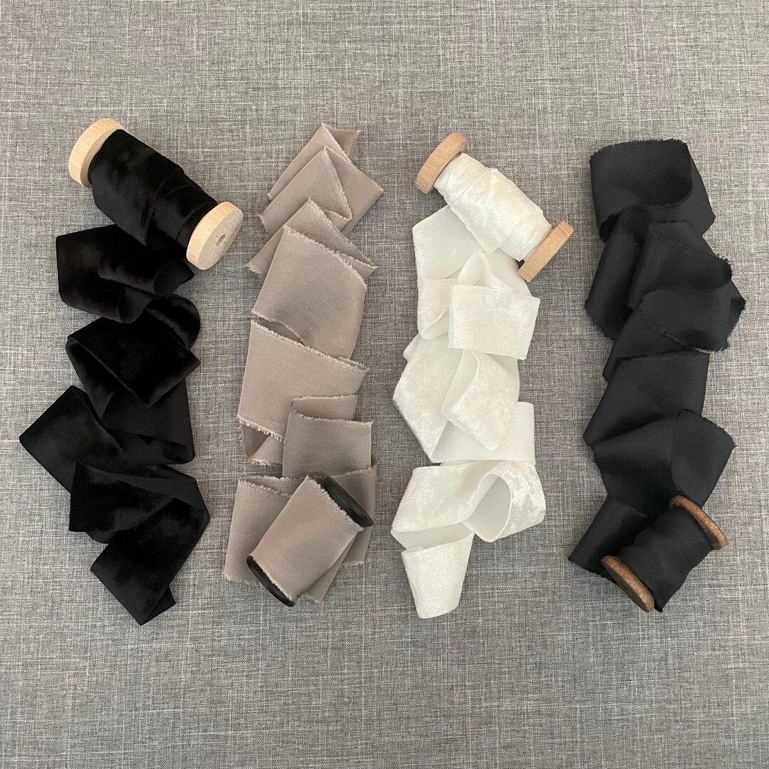 Neutral Styling Ribbon Monochromatic Flat Lay Ribbon Black - Etsy