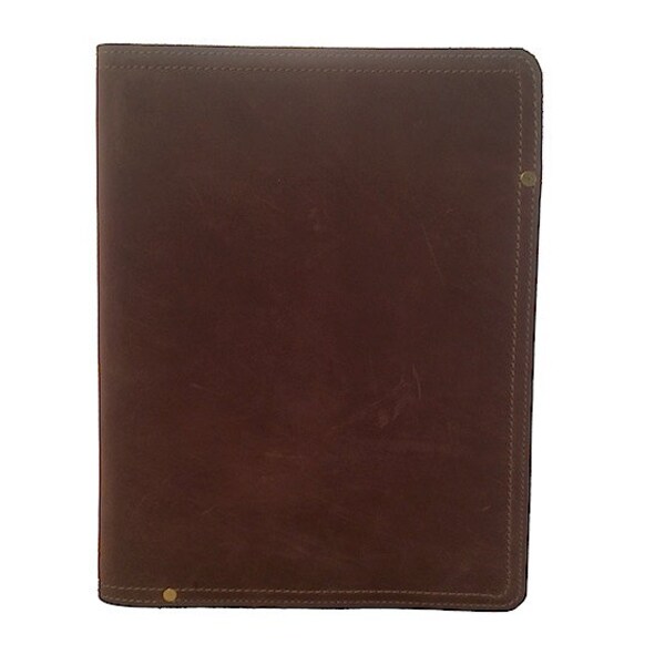 Large Brown Leather Portfolio - Etsy