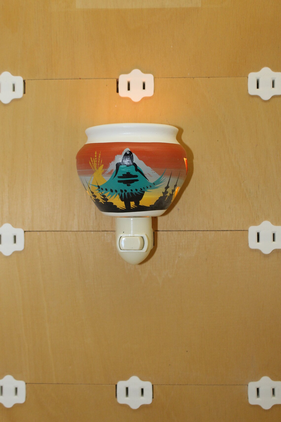 Southwestern Ceramic Night Light Hand Painted by Native - Etsy Italia