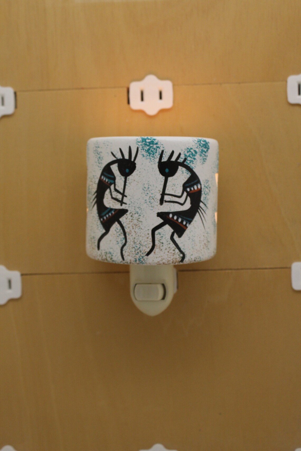 Southwestern Ceramic Night Light pintado a mano por artista - Etsy España