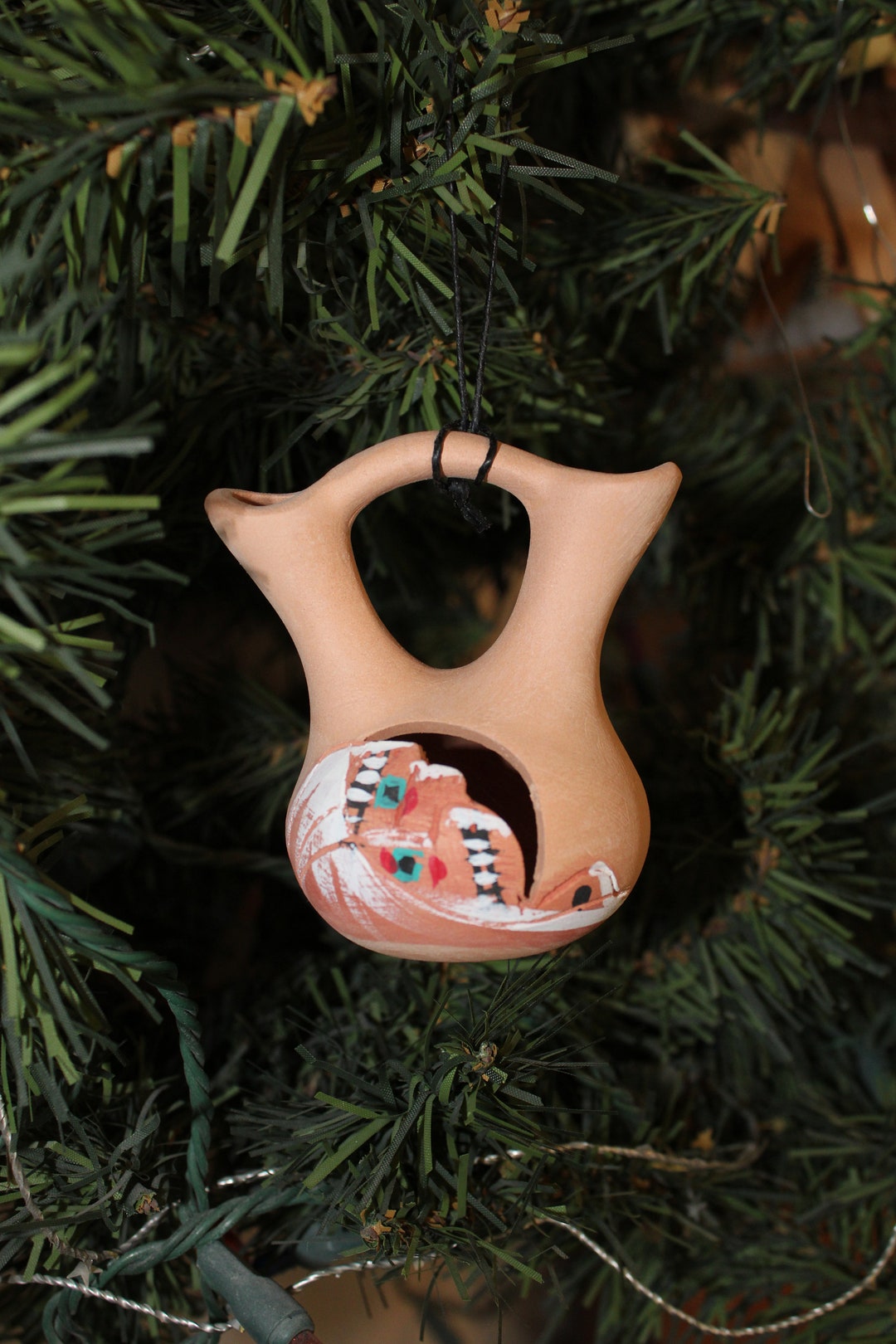 Southwest Design Christmas Ornament, Native American Hand Painted ...