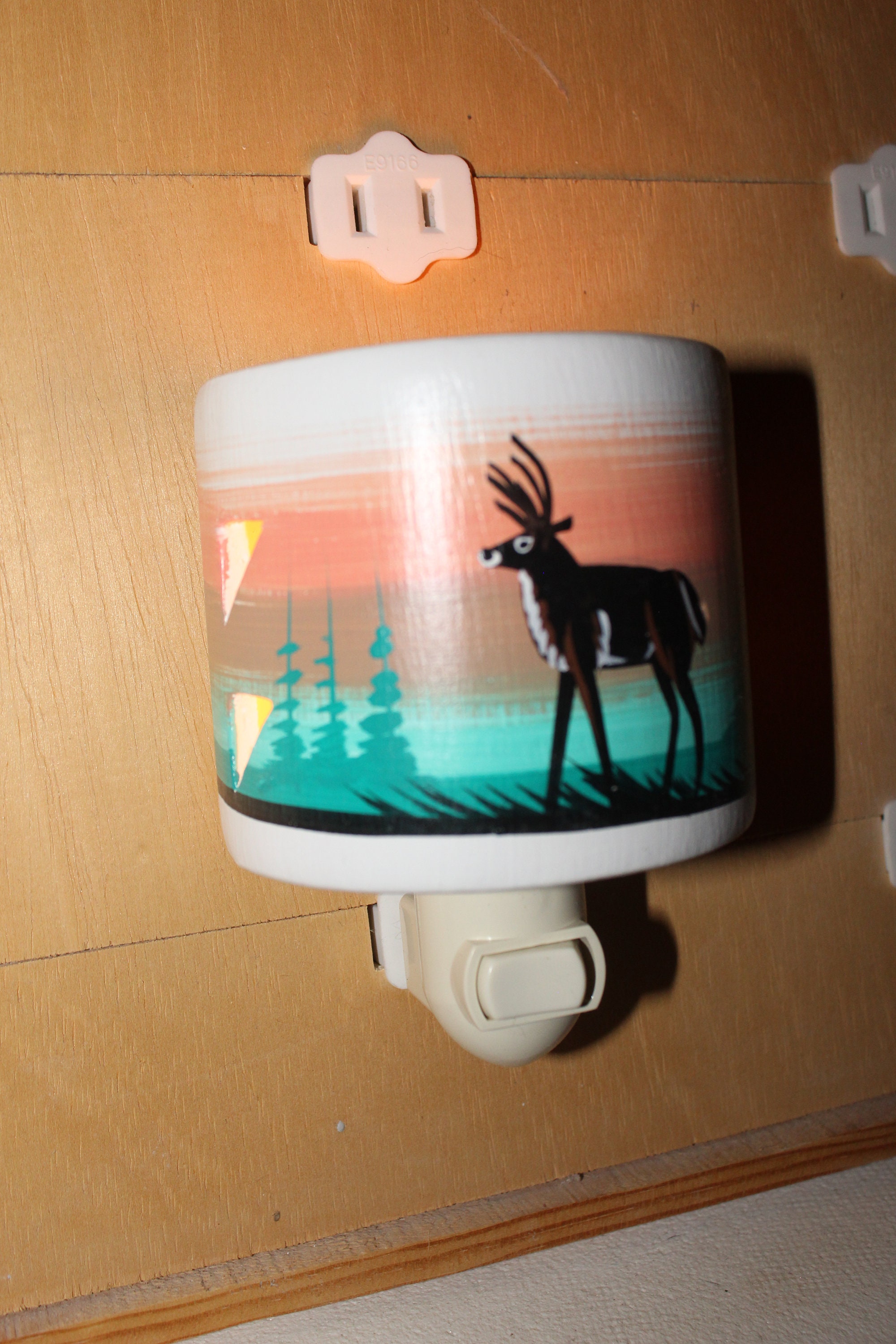 Southwestern Ceramic Night Light, Hand Painted by Native American ...