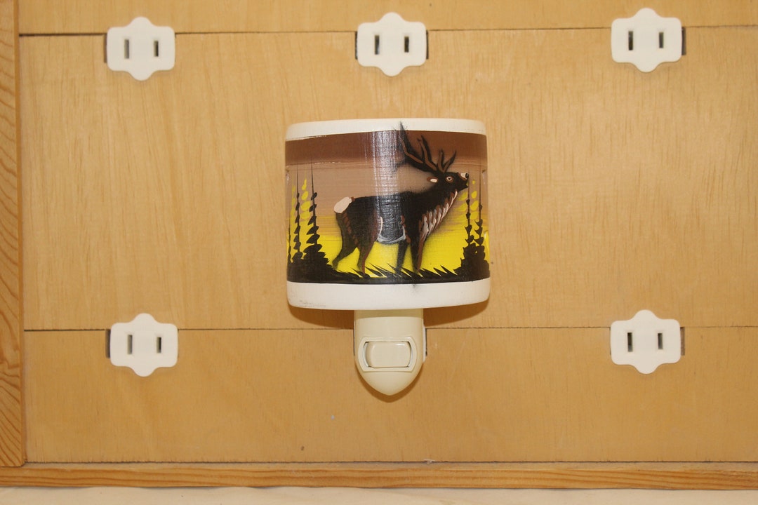 Elk Design Southwestern Ceramic Night Light, Hand Painted by Native ...