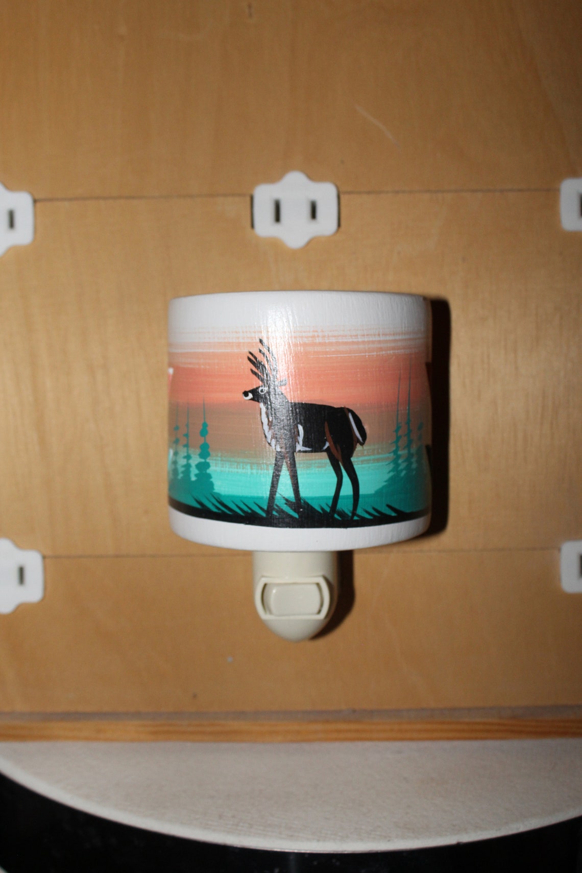 Southwestern Ceramic Night Light Hand Painted by Native - Etsy