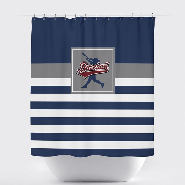 Baseball Shower Curtain - Etsy