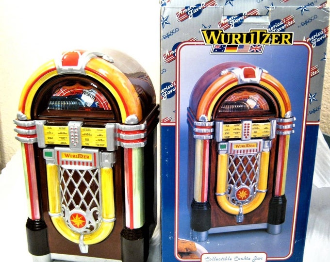 Vintage 1998 Enesco Wurlitzer Jukebox Cookie Jar Kitchen Container ...