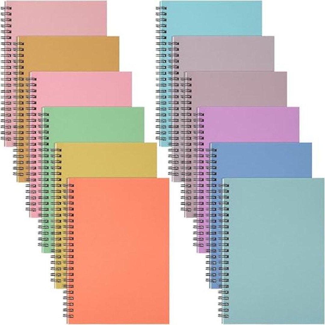 12pk Spiral Mini Notebooks College Ruled Memo Note Pads Diary Journals ...