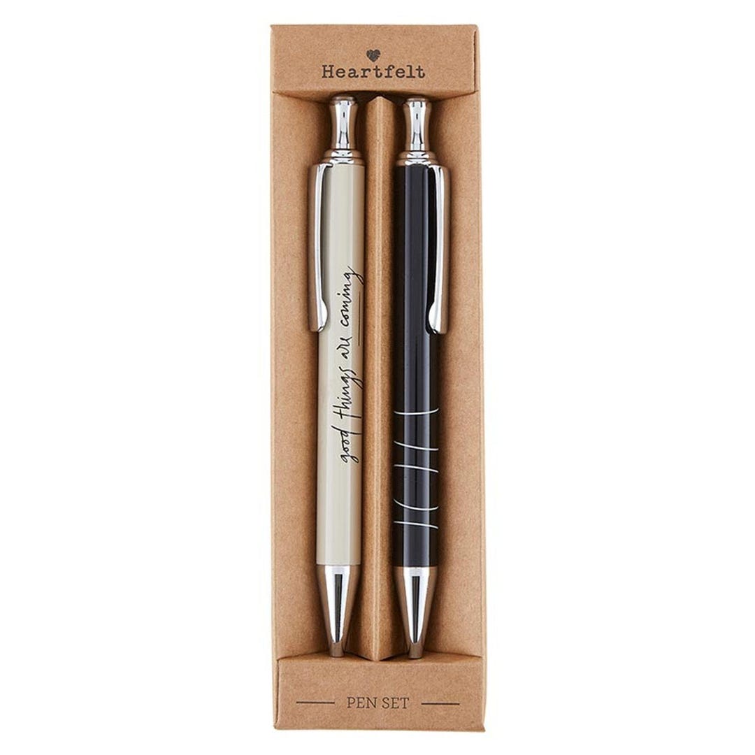 Elegant Medium Point Ballpoint Pen Set W/ Message Good Things Are ...