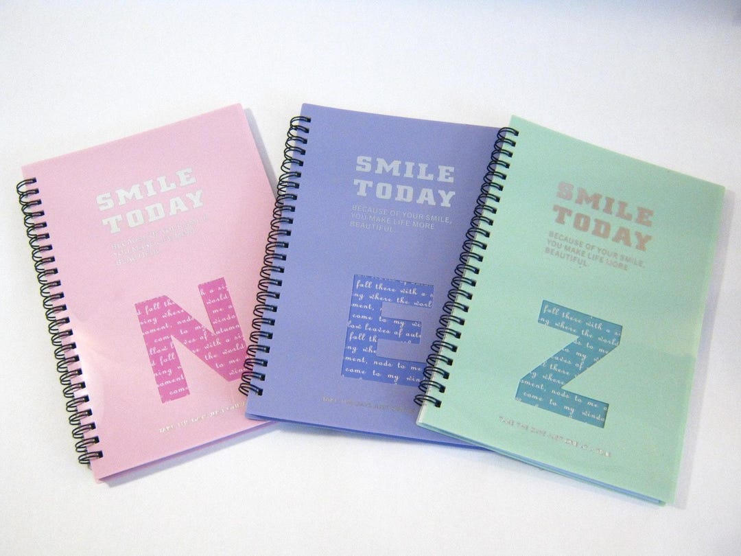 Spiral Notebook Wide Ruled A5 Plastic Hardcover Blank Journal Work ...