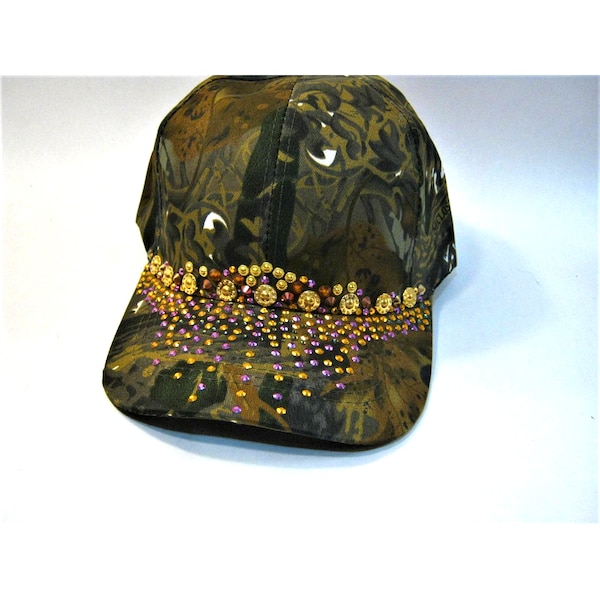 Rhinestone Cap - Etsy