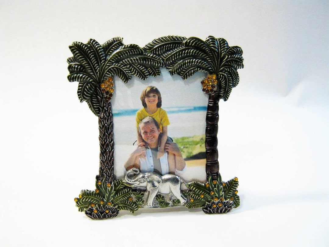 Island Vacation Theme Rhinestone Accent Photo Frame Picture Holder for ...