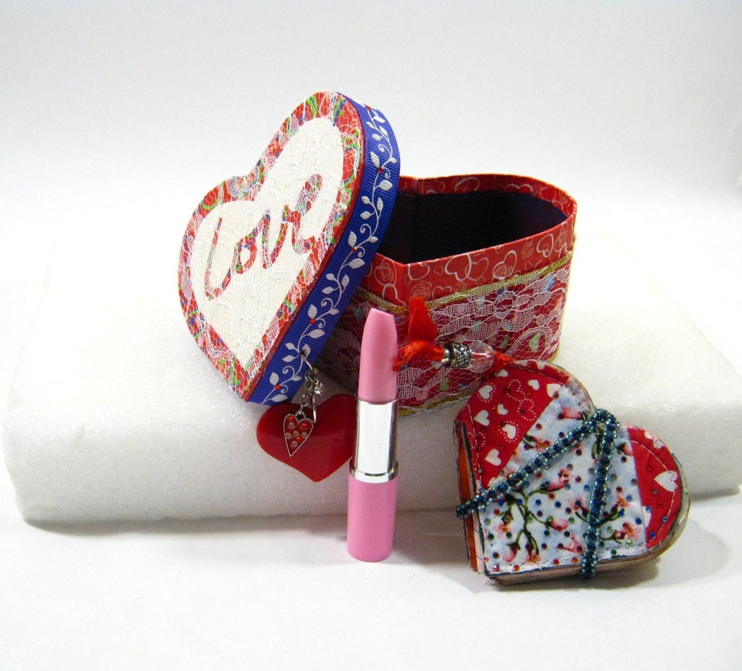 Handmake Keepsake Box for Jewelry Trinkets Mementos Photos W/ Mini ...