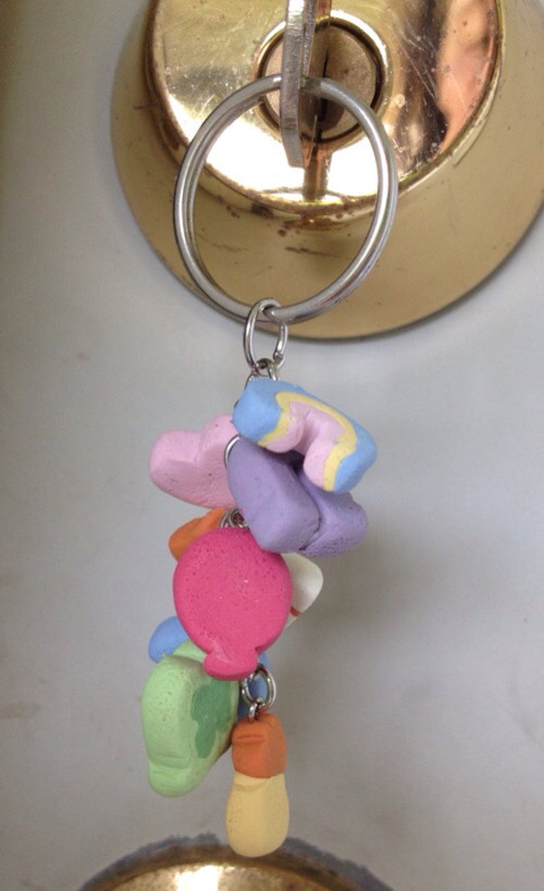Lucky Marshmallow Charm Keychain - Etsy