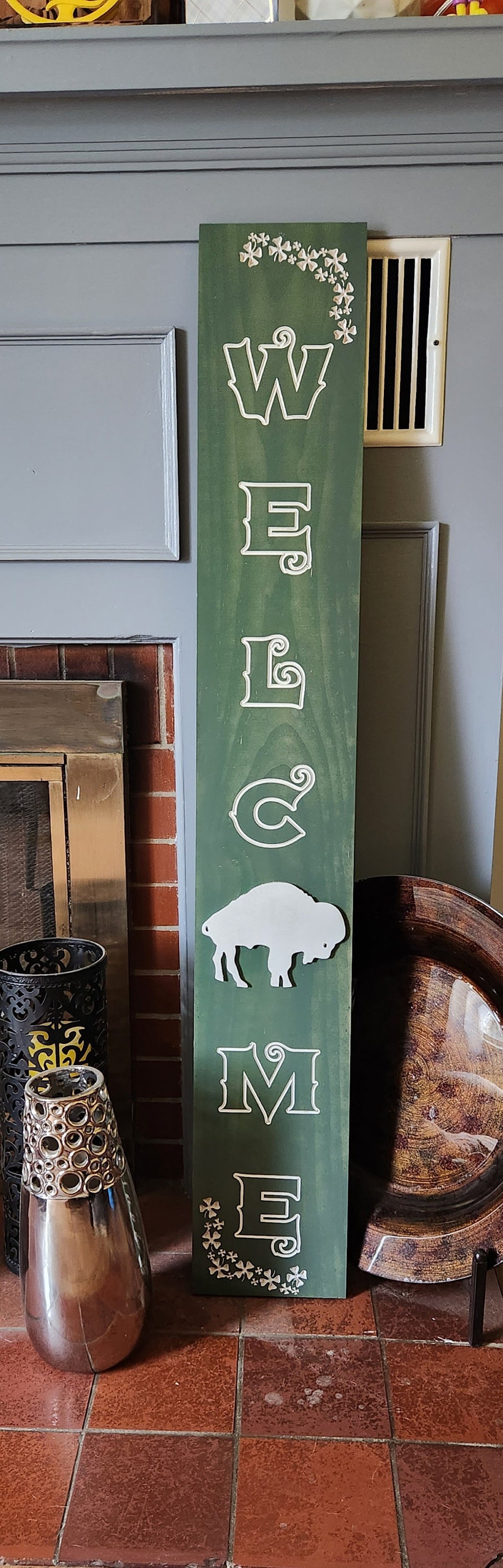 Porch Sign , Buffalo , Welcome Sign, Home Sign, Front Door Sign, Irish ...