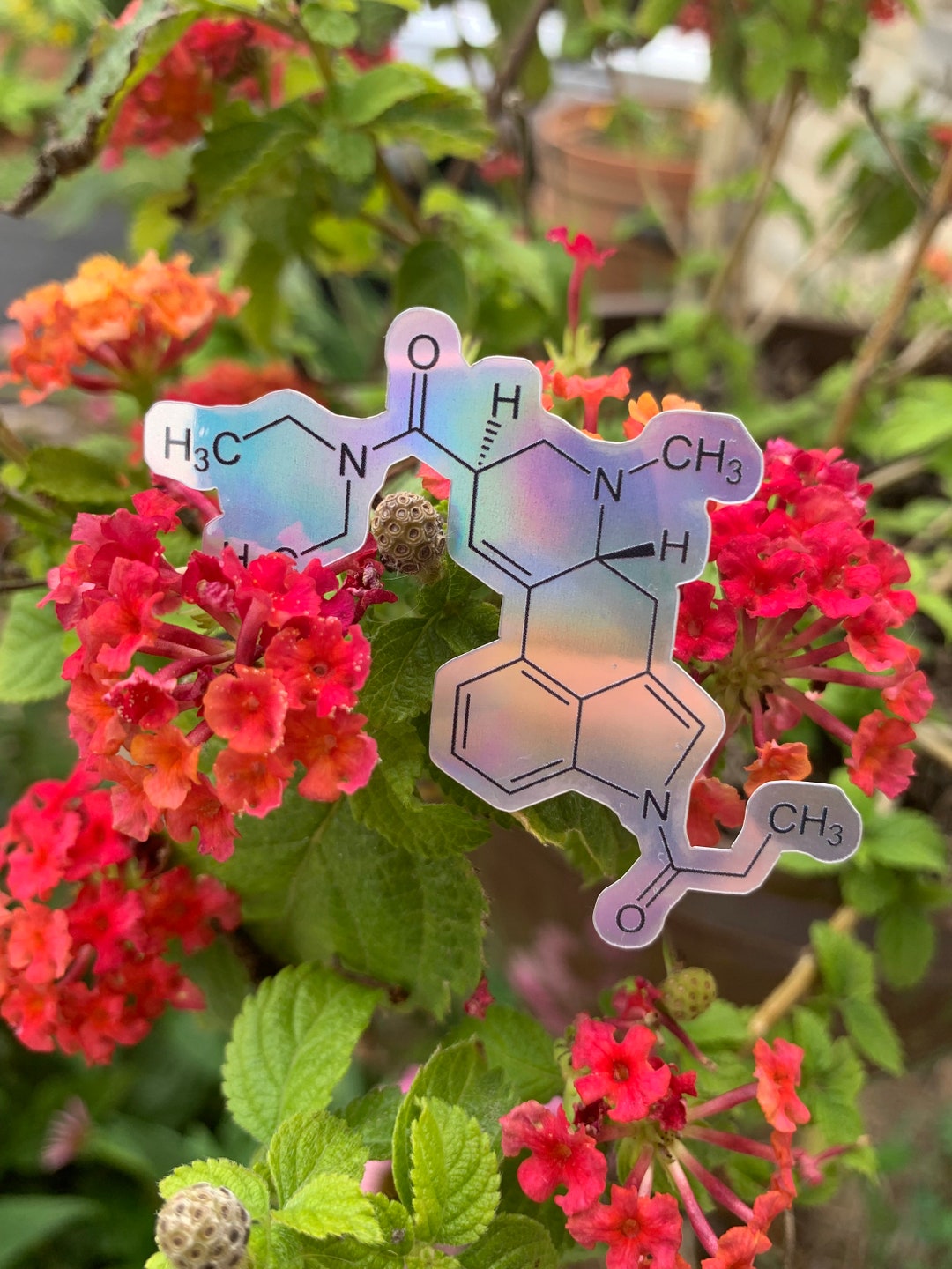 LSD Holographic Vinyl Sticker Molecule Molecular Structure - Etsy