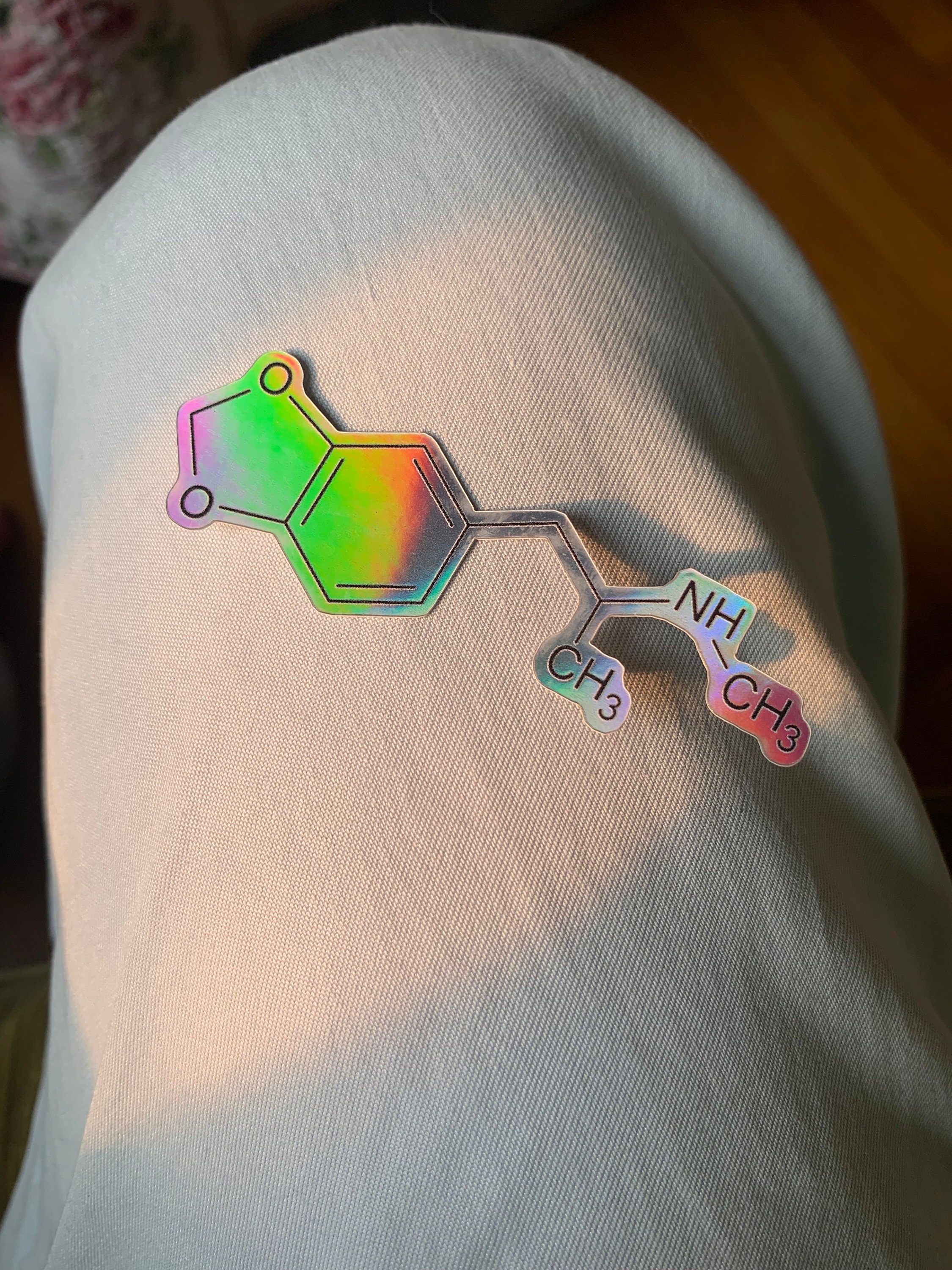 MDMA Molly Ecstasy Holographic Vinyl Sticker Molecule Molecular ...