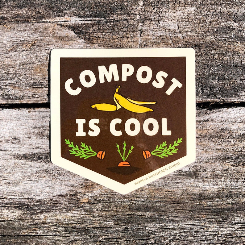 Compost is Cool Sticker - Etsy