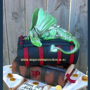 TUTORIAL: Learn to Make This Dragon Cake Easy Instructions - Etsy