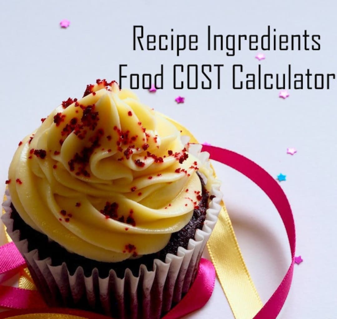 Calculator for Food Cost, Ingredients in Recipe, Business Tool, Must ...