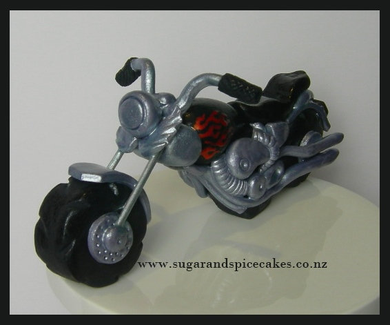 Motorcycle Cake Topper - Learn This Gorgeous Cake Topper in Sugar, Cake ...