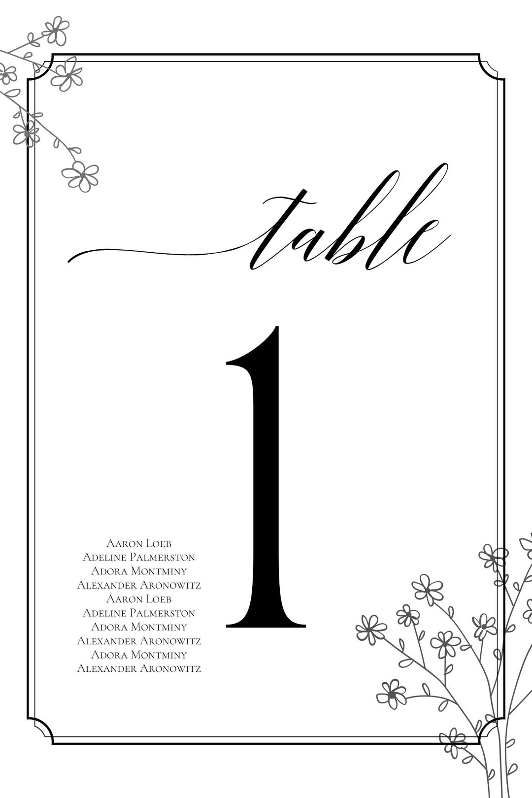 Wedding Seating Plan, Name Tags, Place Tags, Download, Editable Artwork ...