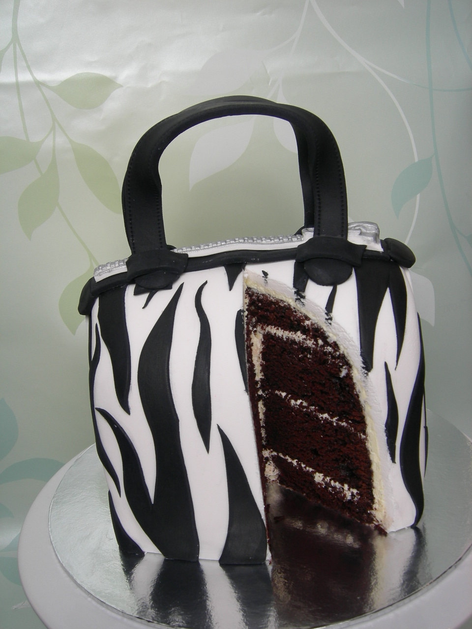 Zebra Handbag Purse Cake TUTORIAL in .pdf Recipes Included, Cake ...