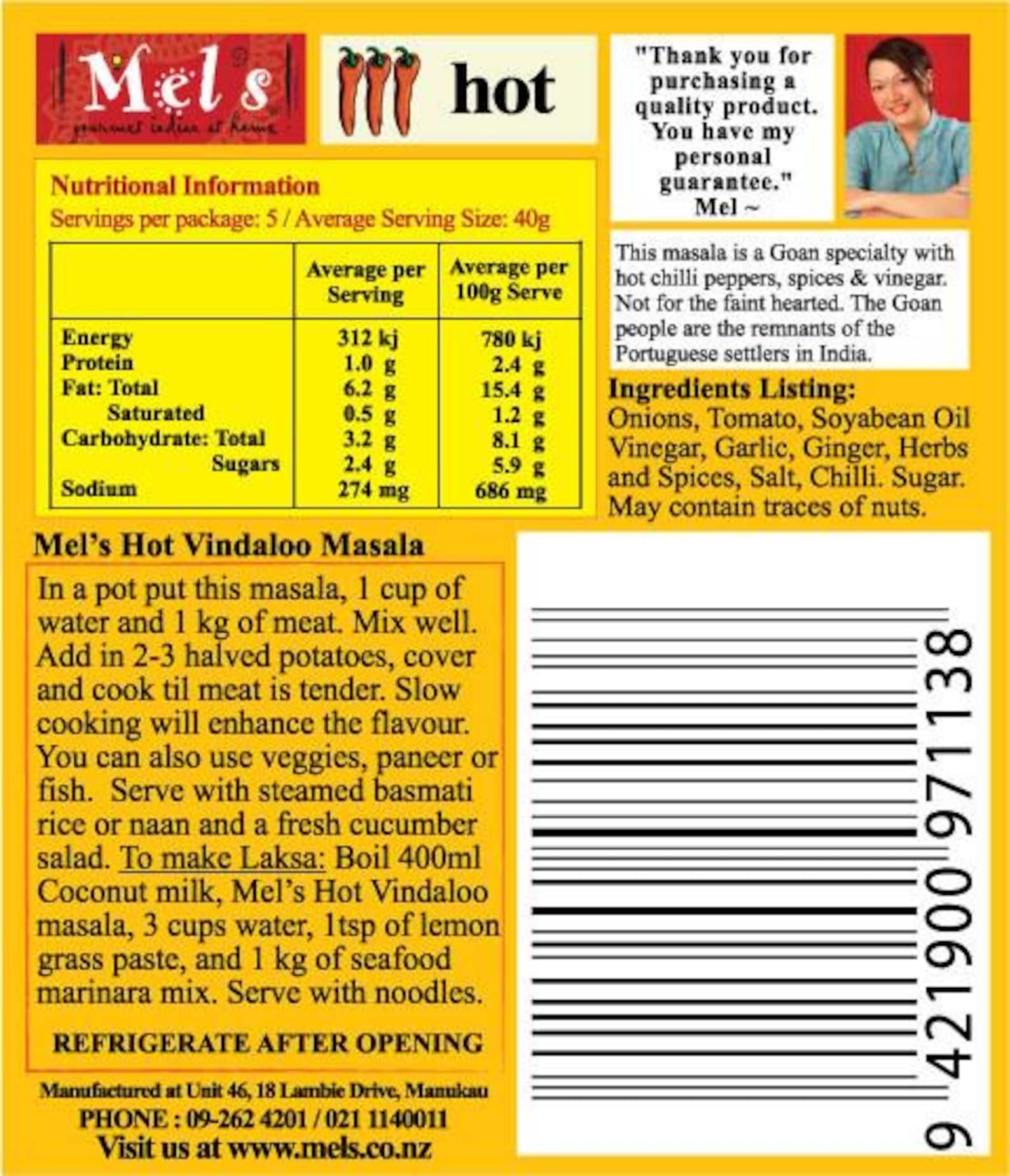 Nutritional Information Panel - NIP for Food Label, Food Business ...
