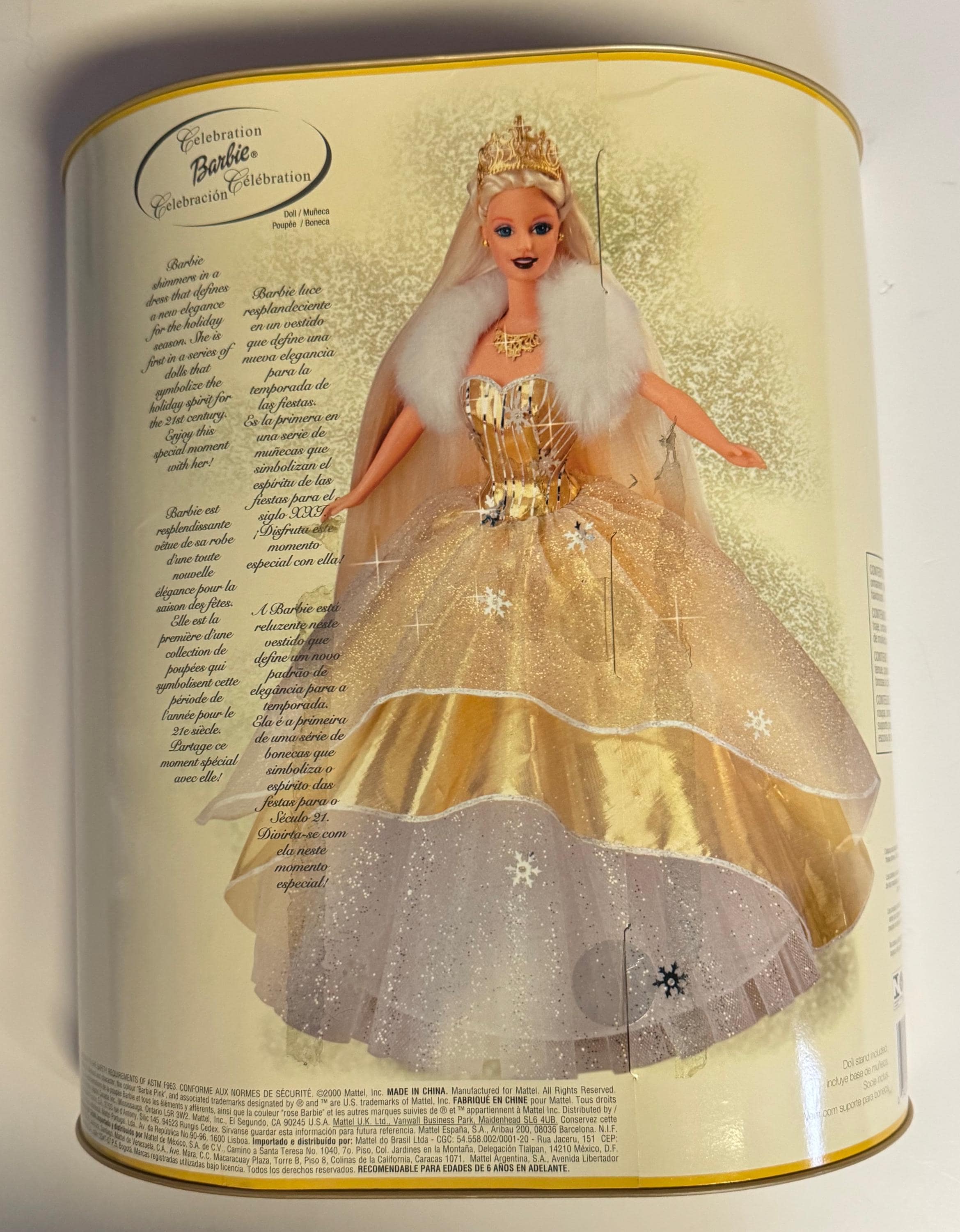 RARE NEW Celebration Barbie Special 2000 Edition in Gold Dress ...
