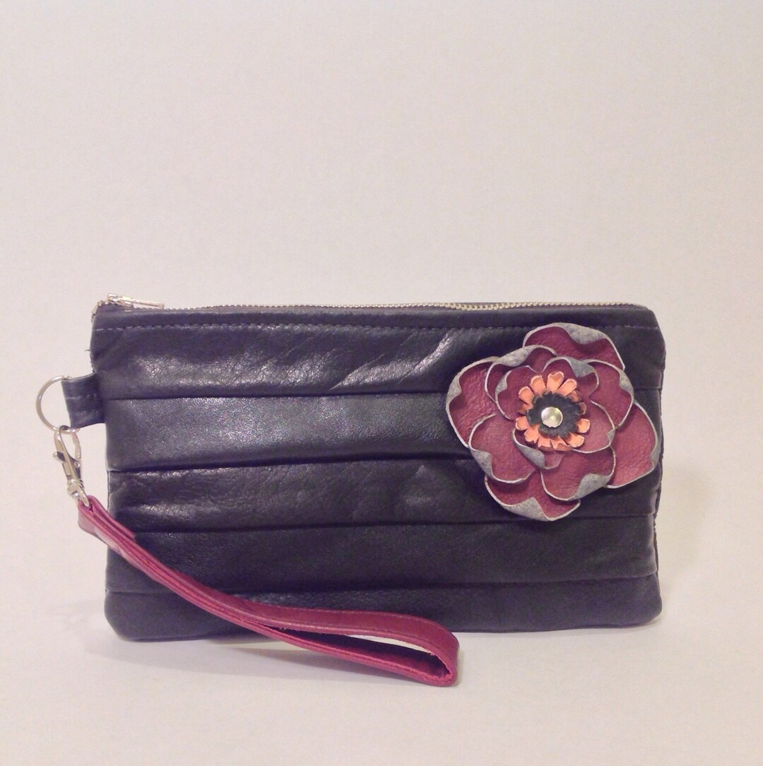 Wall Flower Leather Pouch - Etsy