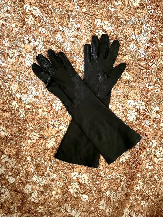 Vintage formal black gloves - Gem