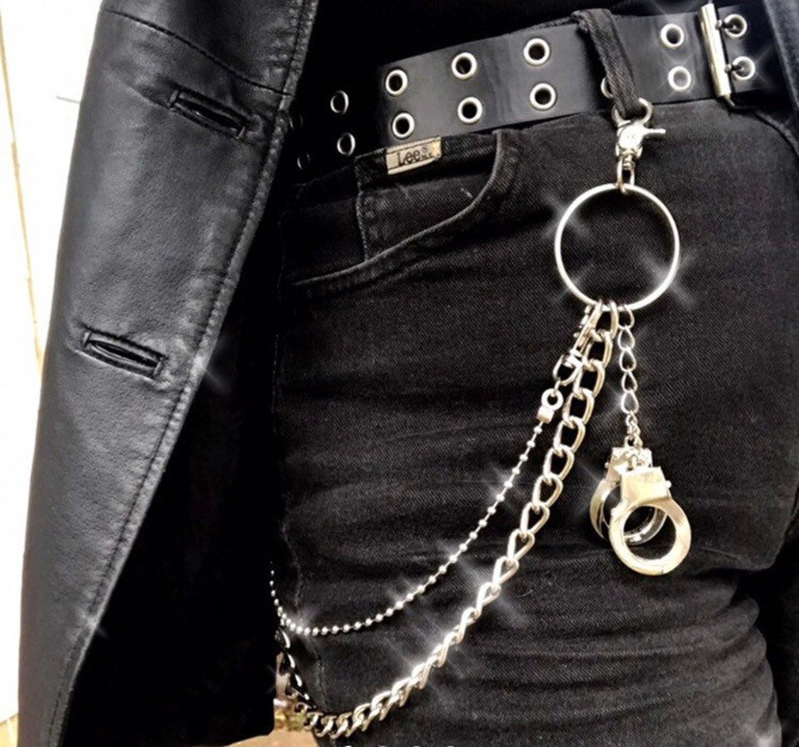 Double Trouble Cuffed Wallet Chain adjustable - Etsy