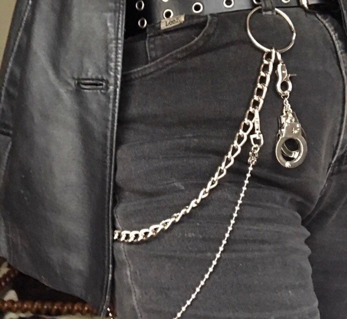 Double Trouble Cuffed Wallet Chain adjustable - Etsy