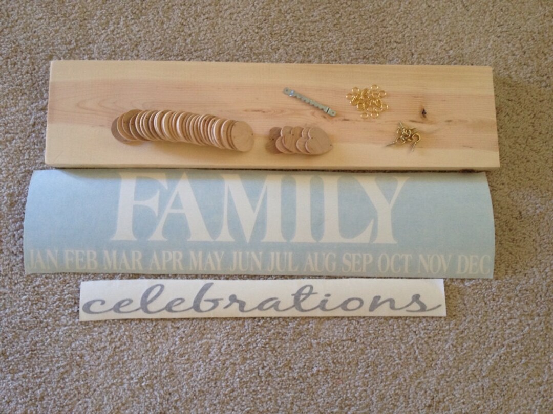Family Birthday Board Kit DIY Perpetual Family Calendar Personalized ...