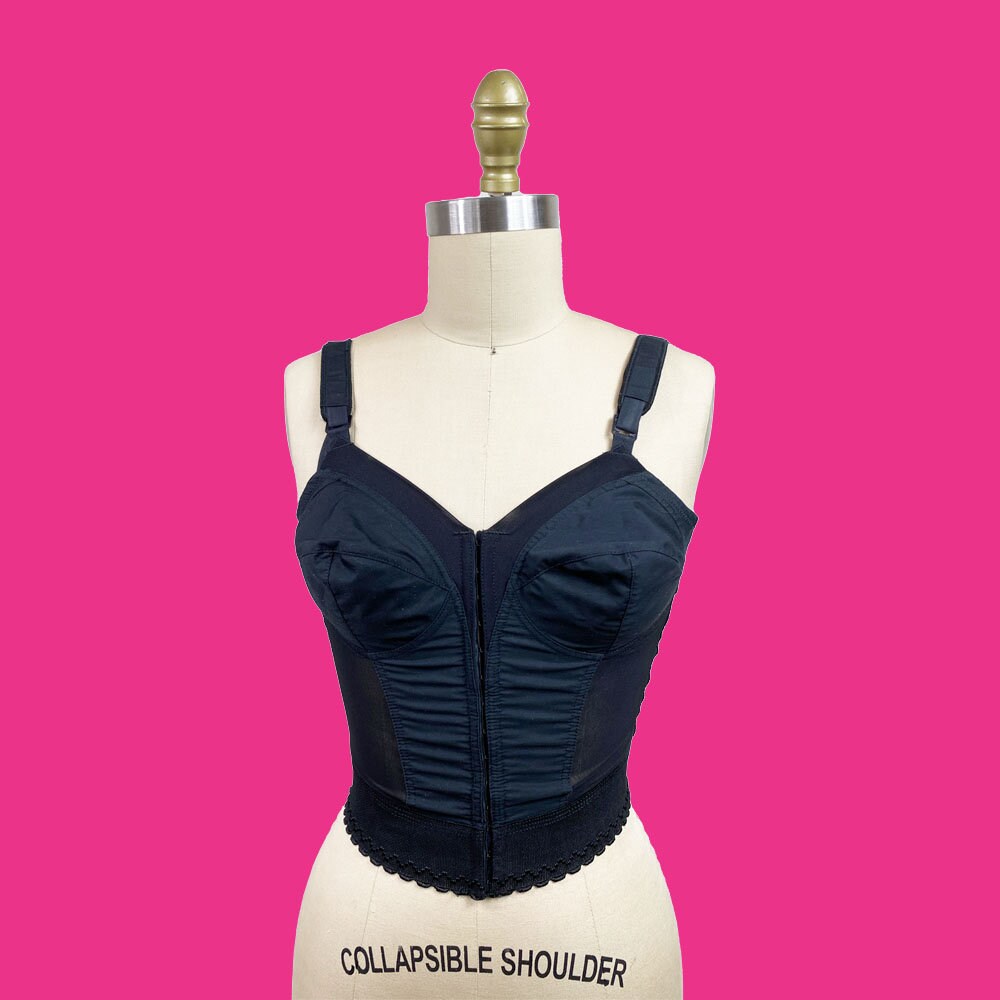 Vintage 1950s Worn on Marvelous Mrs Maisel Black Longline Bullet Bra ...
