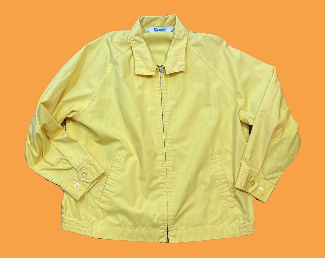 Vintage 1960s Mens Yellow Jacket - Zip Front Chest 52" - Etsy