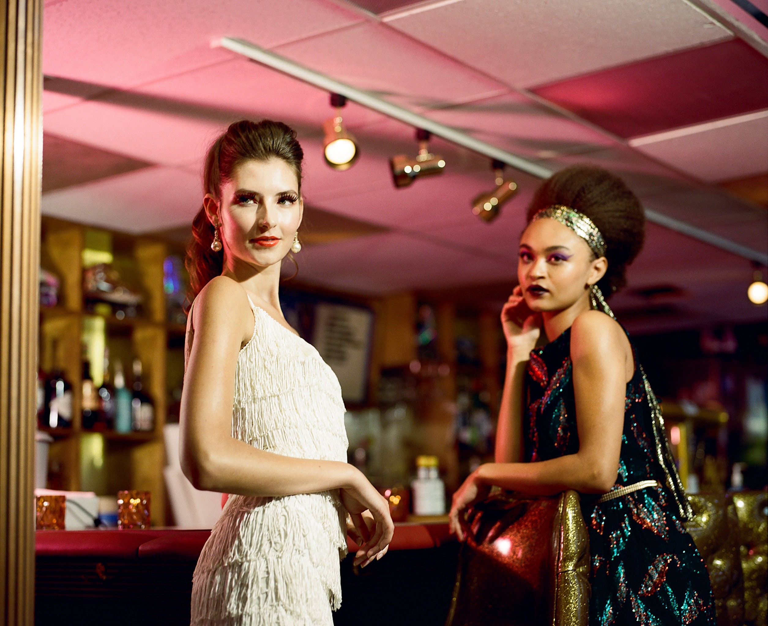 Vintage 1950's 1960s White Fringe Wiggle Dress- Viva Las Vegas Rare ...