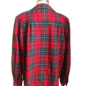 Vintage 1940s 49er Red Green Plaid Pendleton Jacket - Patch Pocket Size ...