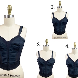 Vintage 1950s Worn on Marvelous Mrs Maisel Black Longline Bullet Bra ...