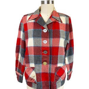 Vintage 1940s 49er Red White Blue Plaid Pendleton Inspired Jacket ...