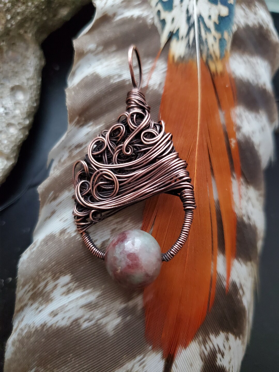 Ruby in Matrix Pendant - Etsy