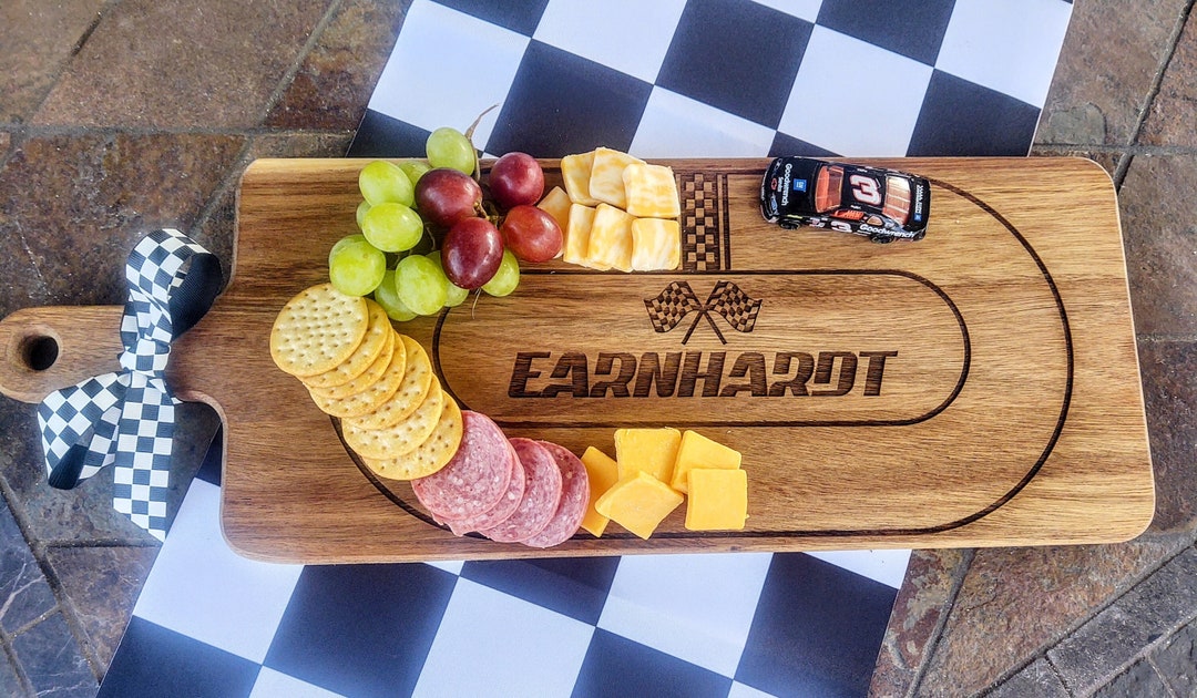 Large Race Oval Track Personalized Custom Last Name Driver Cheese Meat ...