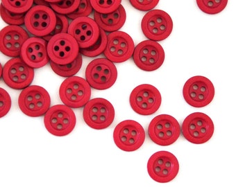 Cherry Red Buttons - Etsy