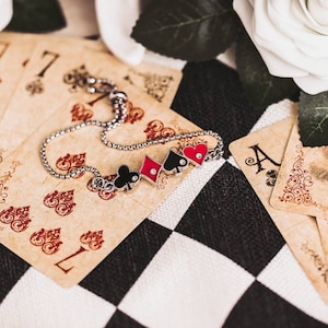 Card Suits Adjustable Bracelet Spades Hearts Diamond Clubs- Gift Idea ...