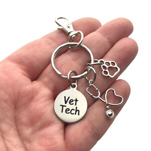 Vet Tech Keychain - Gift for Veterinary Technicians - Etsy