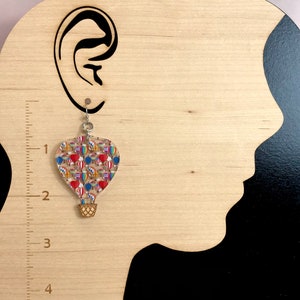 Hot Air Balloon Dangle Earrings Lightweight Acrylic Hypoallergenic - Etsy