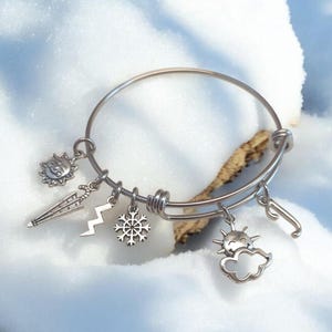 Meteorologist Gift - Weather Charm Bracelet - Meteorology Jewelry ...