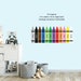 Crayon Wall Decals Peel and Stick Decal Reusable Wall Decal - Etsy