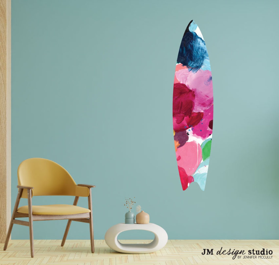 Surfboard Wall Decal, Surfboard Decor, Surfboard Sticker ...