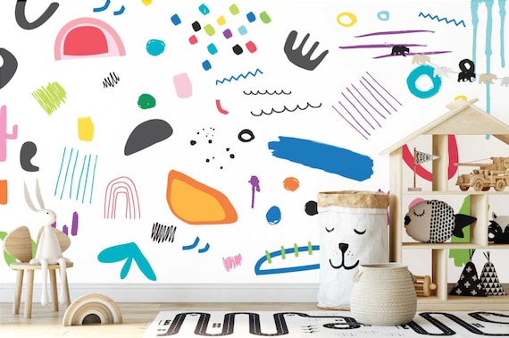 Peel and Stick Wall Mural Wall Decal Wall Stickers Reusable - Etsy