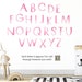 Pink Ombre Alphabet Set, Peel and Stick Decal, Reusable Wall Decal ...